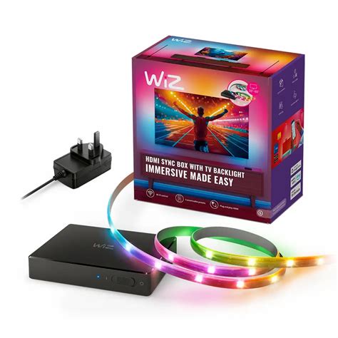 Wiz Smart Lighting Led Strip Rgbic For 55 65 Tvs And Sync Box Kit