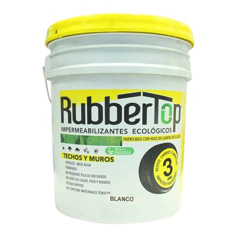 Impermeabilizante Rubber Top ecológico blanco 19 l | Walmart