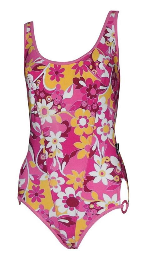 Elemar Badeanzug Badeanzug Bademode Flower Schwimmanzug Fuchsia Blumen
