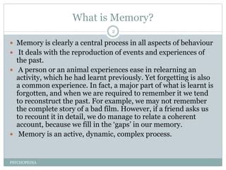 Unit Memory And Forgetting PPT