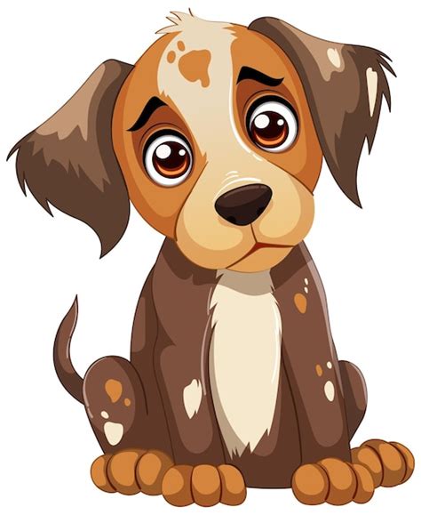 Premium Vector Adorable Puppy With Big Eyes
