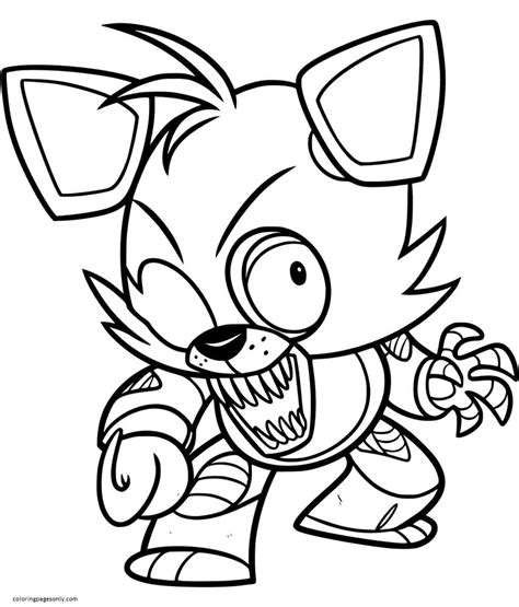 Foxy Five Nights Of Freddy Coloring Pages Printable