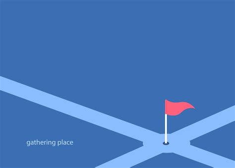 Premium Vector Assembly Point Sign Illustration Meeting Sign