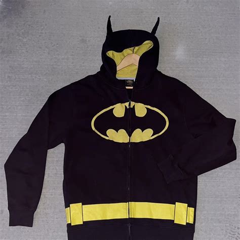 Batman Zip Up W Bat Ears Mens M Depop
