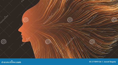 Dark Futuristic Artificial Technology Concept With Flow Of Glowing Neural Connections Forming A