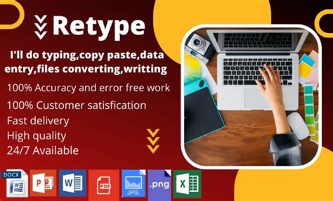 Do Typing Job Retype Data Collection Data Entry In 1 Day Typist Rewrite