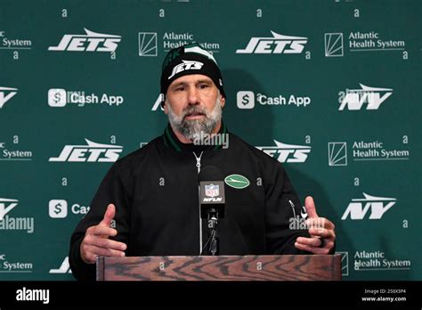 New York Jets Head Coach Jeff Ulbrich Talks To The Media Following An
