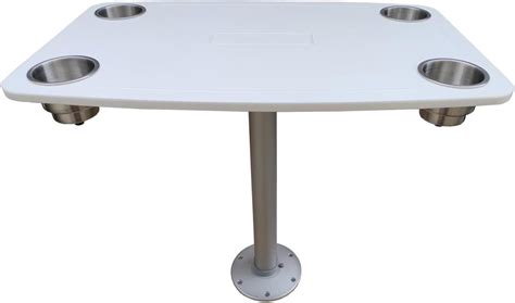 Brocraft Pontoon Boat Removable Rectangular Table With Table Pedestal 4 Drink