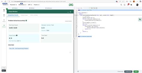 Gfg160daysofcode Greedyalgorithm Activityselection Optimization