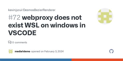 Webproxy Does Not Exist Wsl On Windows In Vscode Issue