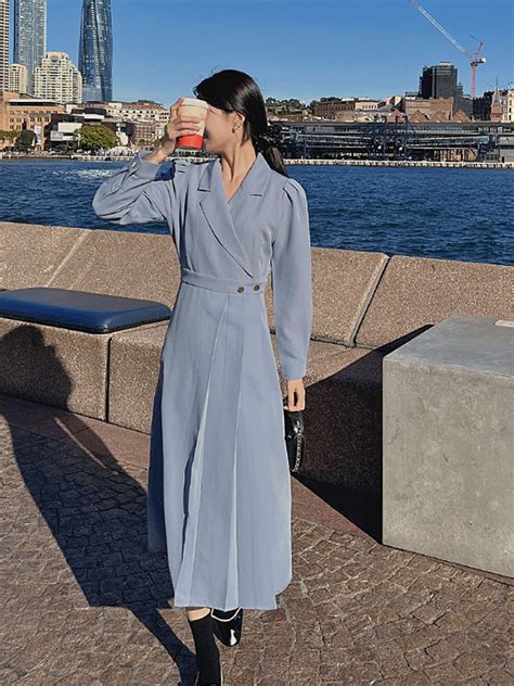 리리앤코 크리피얼 카라넥 랩스타일 플리츠 원피스 봄신상봄가을하객룩출근룩데이트룩빅사이즈120사이즈자체제작a라인랩원피스여리핏유니크