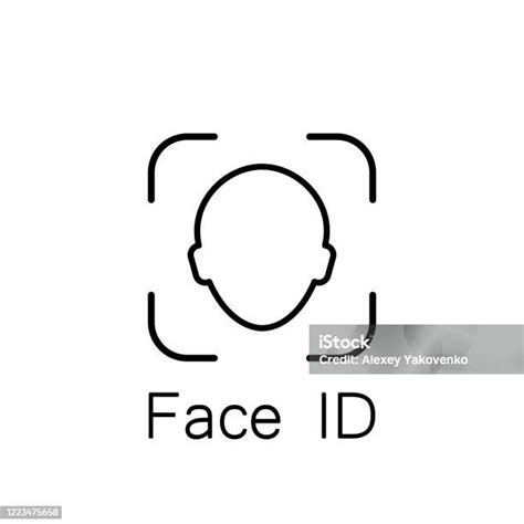 얼굴 Id 아이콘입니다 안면 인식 시스템 식별 얼굴 스캔 라인은 격리된 흰색 배경입니다 Eps 10 벡터 초음파에 대한 스톡 벡터 아트 및 기타 이미지 Istock