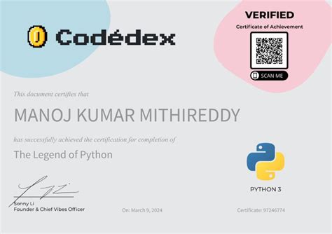 Manoj Kumar Mithireddy On Linkedin Pythonprogramming Codedex