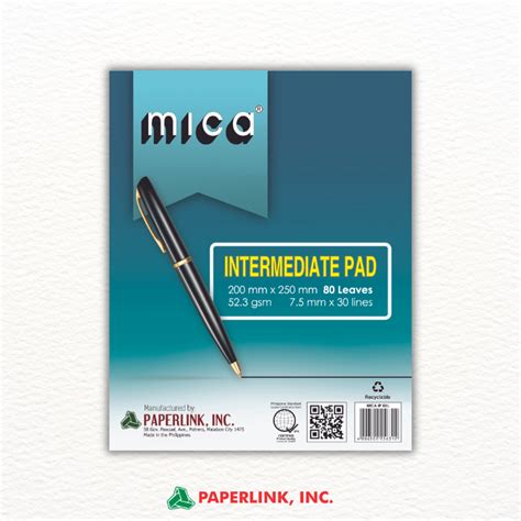Intermediate Pad Paperlink Inc