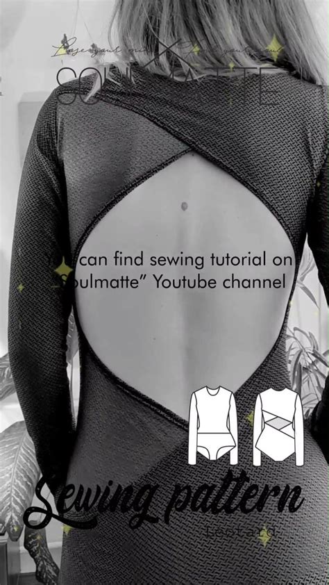 Printable Sewing Pattern Crossed Back Leotard Sewing Patterns