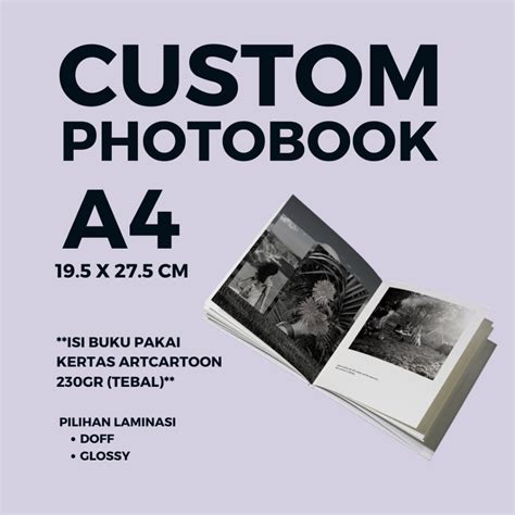 Jual A4 Isi 230gr Cetak Photobook Yearbook Hardcover Album Foto