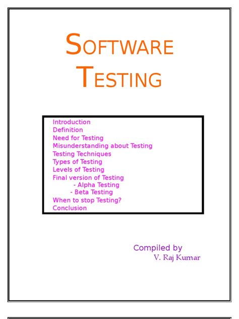 Software Testing Basic Pdf