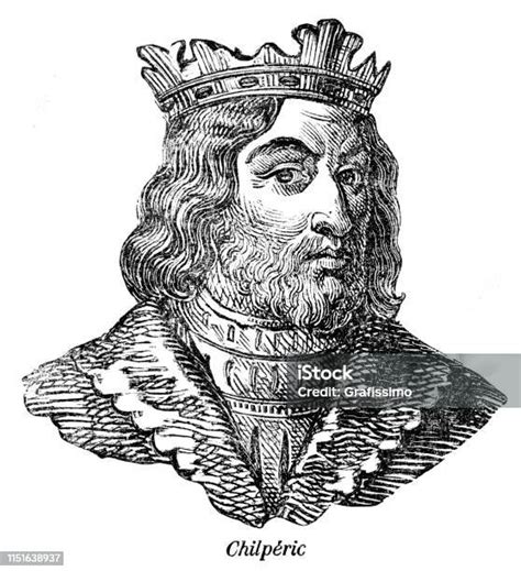 Ilustración De El Retrato De Chilperic I Rey De Neustria Y Más Vectores Libres De Derechos De