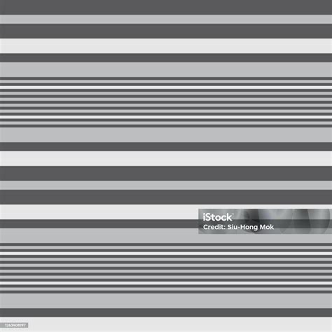 Grey Horizontal Stripes Seamless Pattern Background Stock Illustration