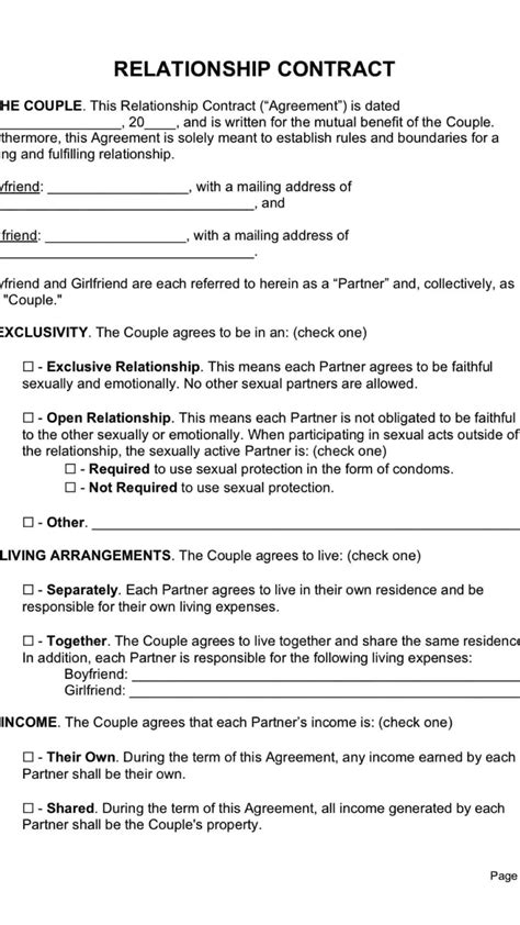 Relationship Contract Artofit