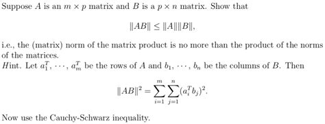 Solved Suppose A Is An M X P Matrix And B Is Apx N Matrix