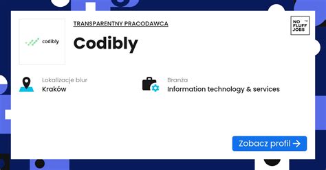Codibly Oferty Pracy Na No Fluff Jobs