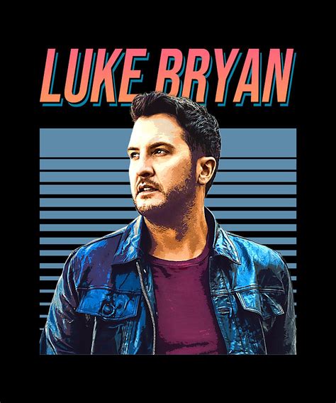 Luke Bryan Retro 80s Aesthetic Design Digital Art By Do Van Phung