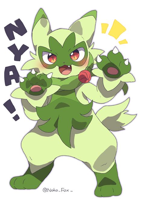 Floragato Pokemon Drawn By Rokurokkrn Danbooru
