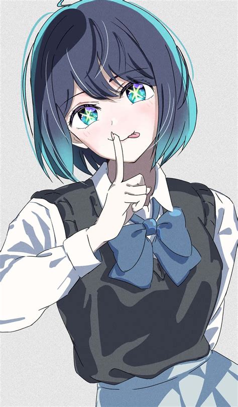 Download Thoughtful Anime Girl Fingeron Lips Wallpaper