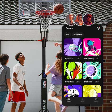 Smart Basketball Hoop With Mini Games Basketball Play Decathlon