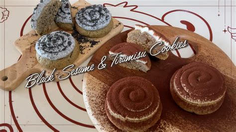 Sub 티라미수 And 흑임자 쿠키🍪 Tiramisu And Black Sesame Cookies 마스카포네 가득💕 Youtube