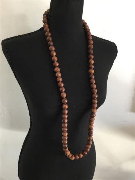 Boho Wood Beaded Necklace