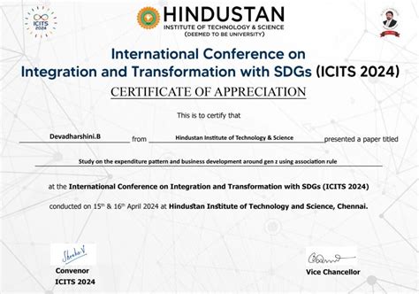 Devadharshini B On Linkedin Research Conference Presentation