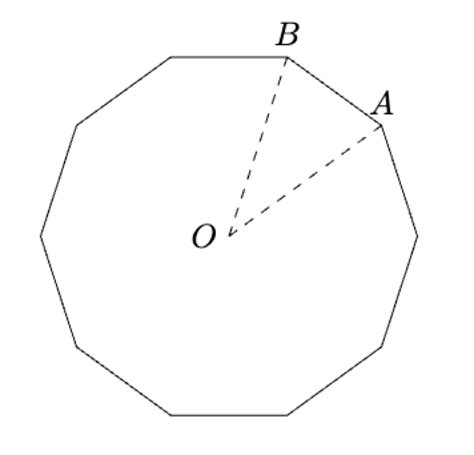 The Diagram Shows A Regular Decagon A Ten Sided Shape With Quizlet