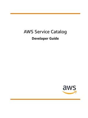 AWS Service Catalog Developer Guide PDF InstaPDF