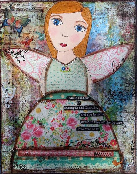 Proverbs Girl Sketchbook Journaling Art Journal Mixed Media Collage