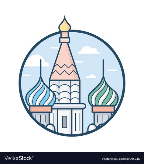 Kremlin Icon Royalty Free Vector Image Vectorstock