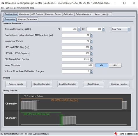 CCS EVM430 FR6043 EVM430 FR6043 Receiving Waveform Shape Was Not