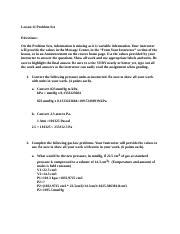 Lesson Problem Set Answersss Docx Lesson Problem Set Directions On The Problem Sets