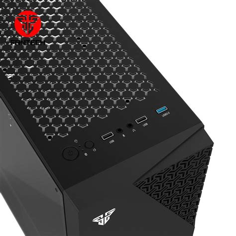 Fantech Cg76 Middle Tower Case Pc Case Pc Casing Saraku White Black