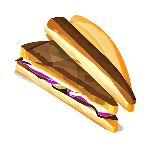Crystal Clear Cuban Sandwich Without Shadows · Creative Fabrica