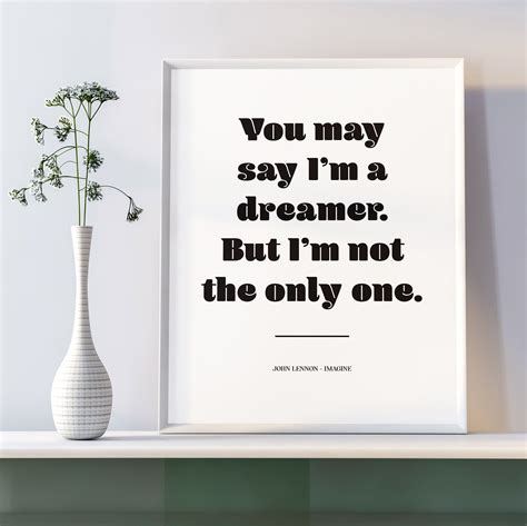 John Lennon Quote John Lennon Art Song Lyrics Wall Art Song Lyrics Song Lyric Art Song