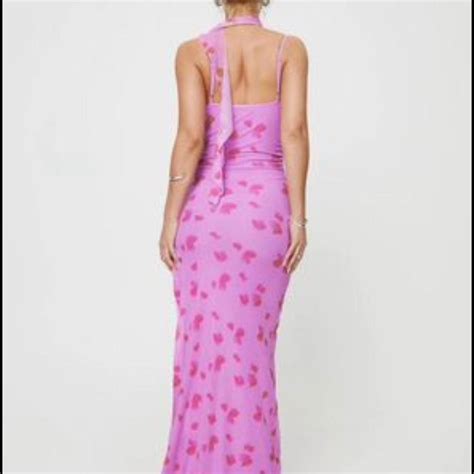 Princess Polly Pink Maxi Dress With Slit Depop