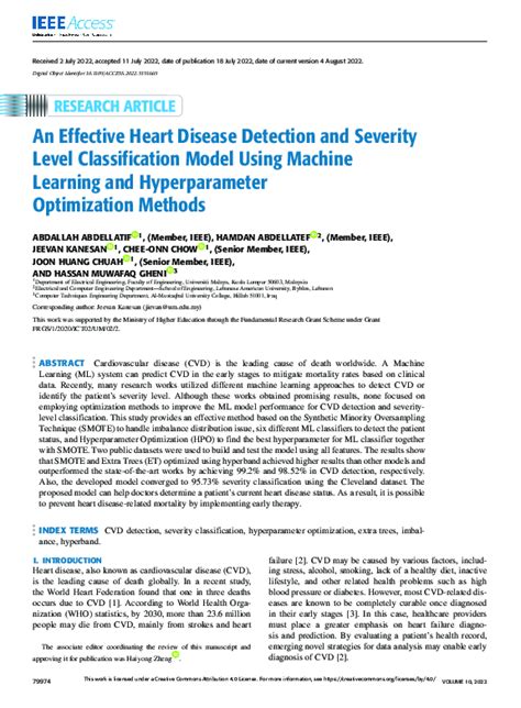 Pdf An Effective Heart Disease Detection And Severity Level Classification Model Using Machine