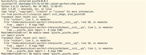 installation issue no module named pixsfm pixsfm base · issue 60