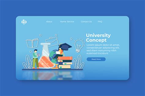 현대 플랫 디자인 벡터 일러스트레이션 대학 또는 콜라주 방문 페이지 및 웹 배너 템플릿 연구 및 학습 연구 문학 온라인 교육 E러닝 거리 교육 개념 3차원 형태에 대한 스톡