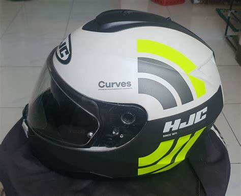HJC C70 Curves mc4, Motorbikes, Motorbike Parts & Accessories, Helmets ...