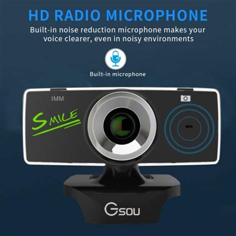 Gsou B18s Hd 웹캠 내장 마이크 스마트 웹 카메라 소음 제거 기능이있는 Usb 스트리밍 라이브 카메라