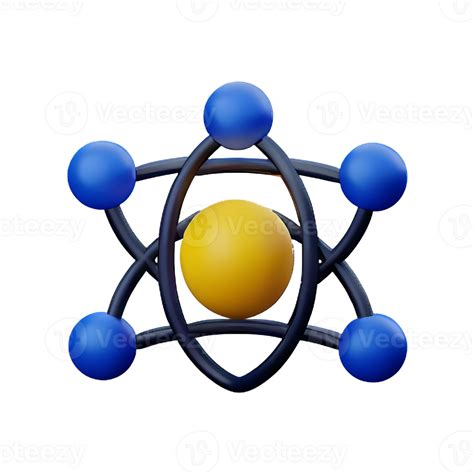 Atom 3d Rendering Icon Illustration 29202007 Png