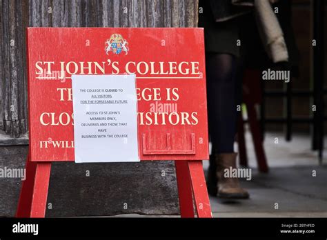 St Johns College University Of Cambridge England Closed To Visitors